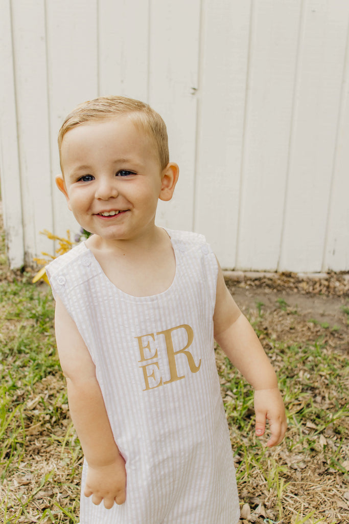 Monogrammed Boys Jon Jon – South of Urban Shop